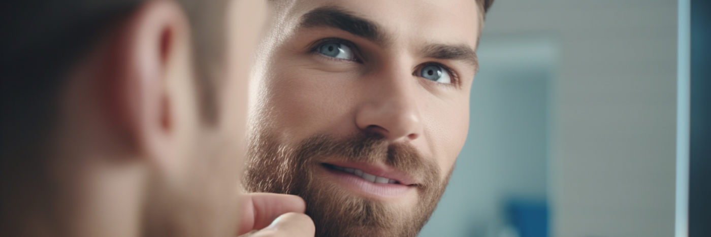 A Step-by-Step Guide to Applying Men's Eye Cream - stubble + 'stache