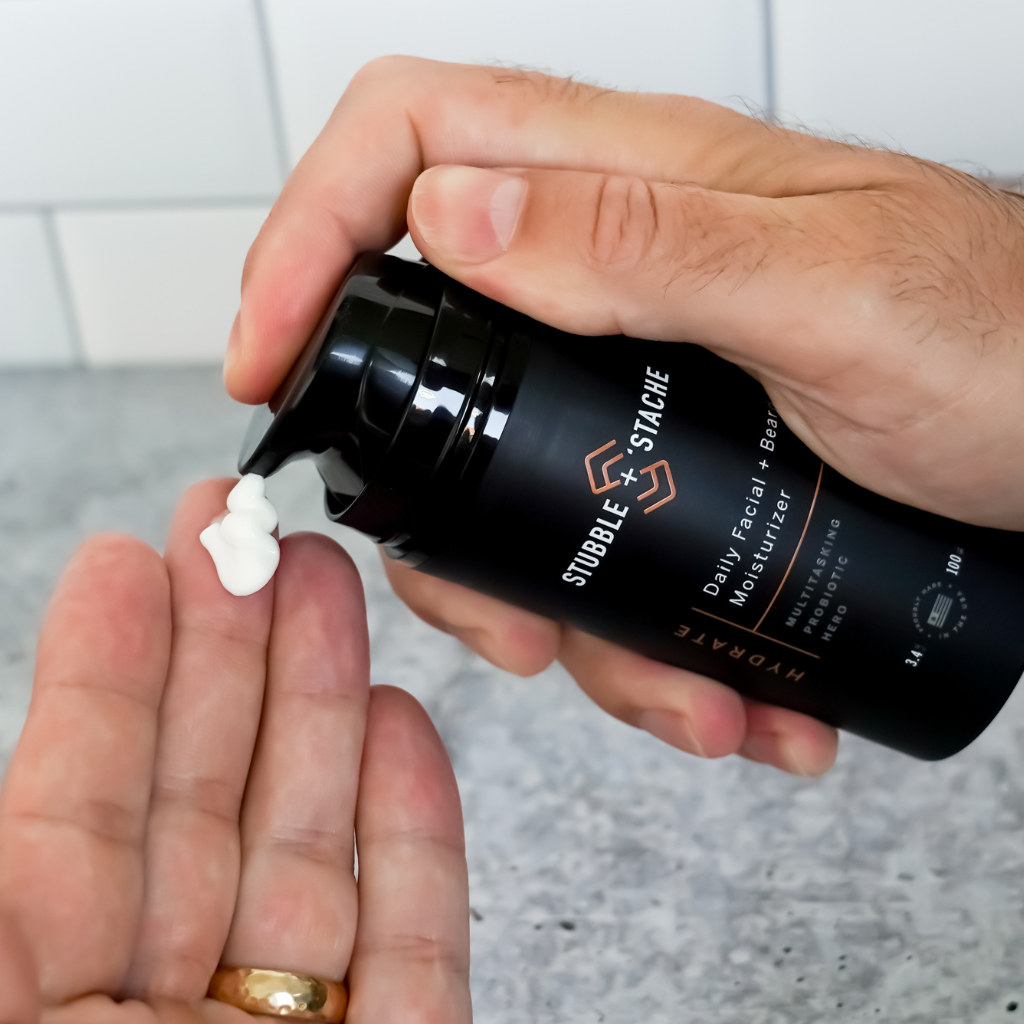 Hydrate: Daily Probiotic Face + Beard Moisturizer - stubble + 'stache